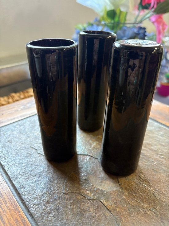Avalos | Accents | Vintage Handblown Black Amethyst Glass Mexican Glass ...